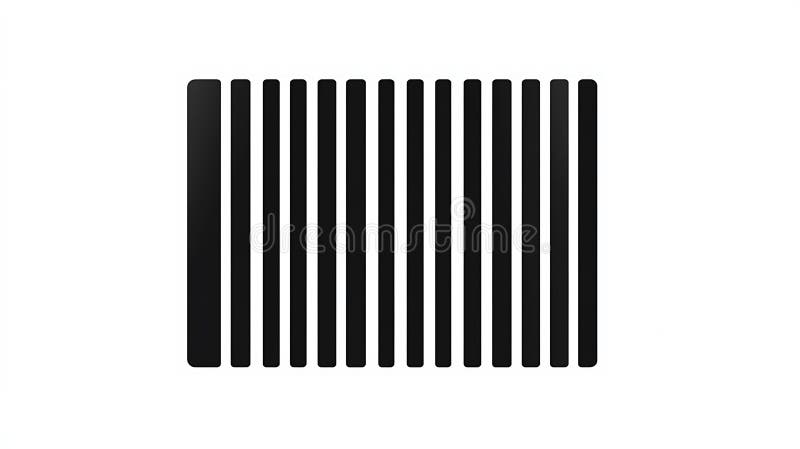 Simple Black Vertical Bars Arranged in Row on Clean White Background ...