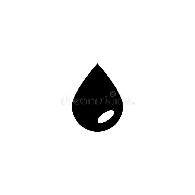 Simple Black Water Drop Silhouette Icon Stock Vector - Illustration of ...