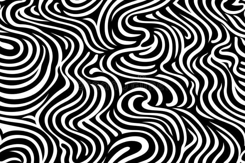 Simple Black And White Abstract Seamless Pattern Stock Vector