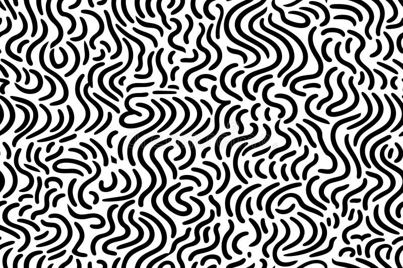 Simple Black and White Abstract Seamless Pattern Stock Vector ...