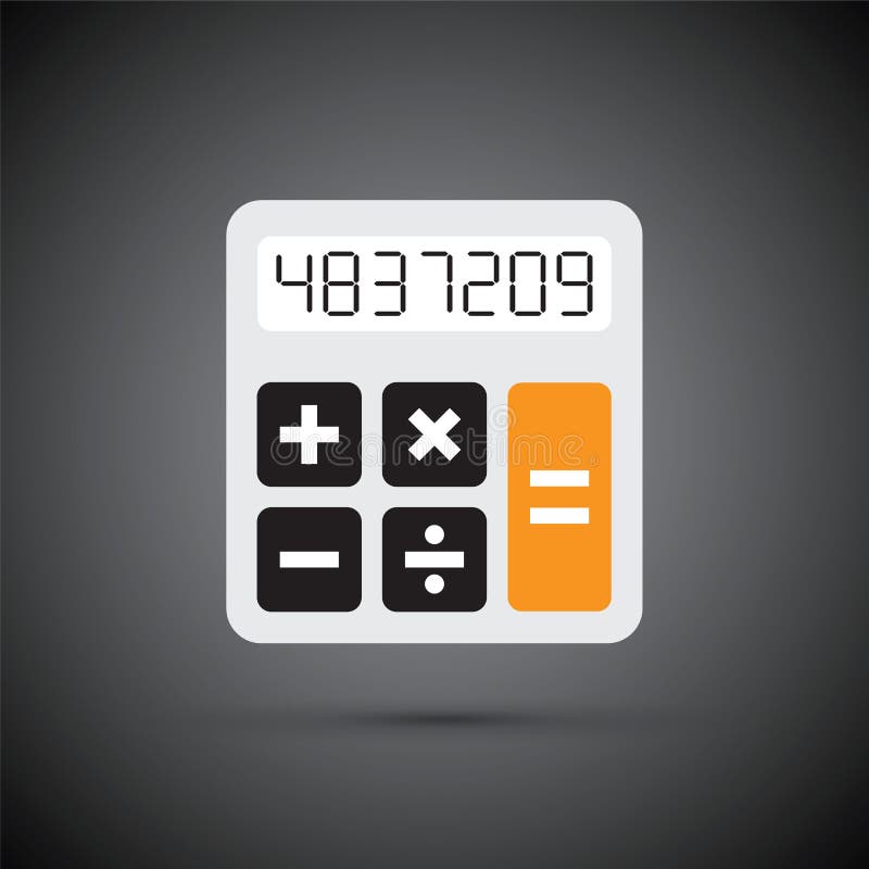 Simple calculator stock vector. Illustration of flat - 105629334
