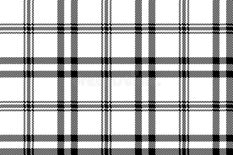 Simple Black White Check Plaid Seamless Pattern Stock Vector ...