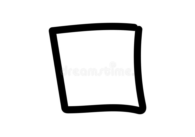 Simple Black and White Checkbox Icon for Forms and Lists Stock Vector ...