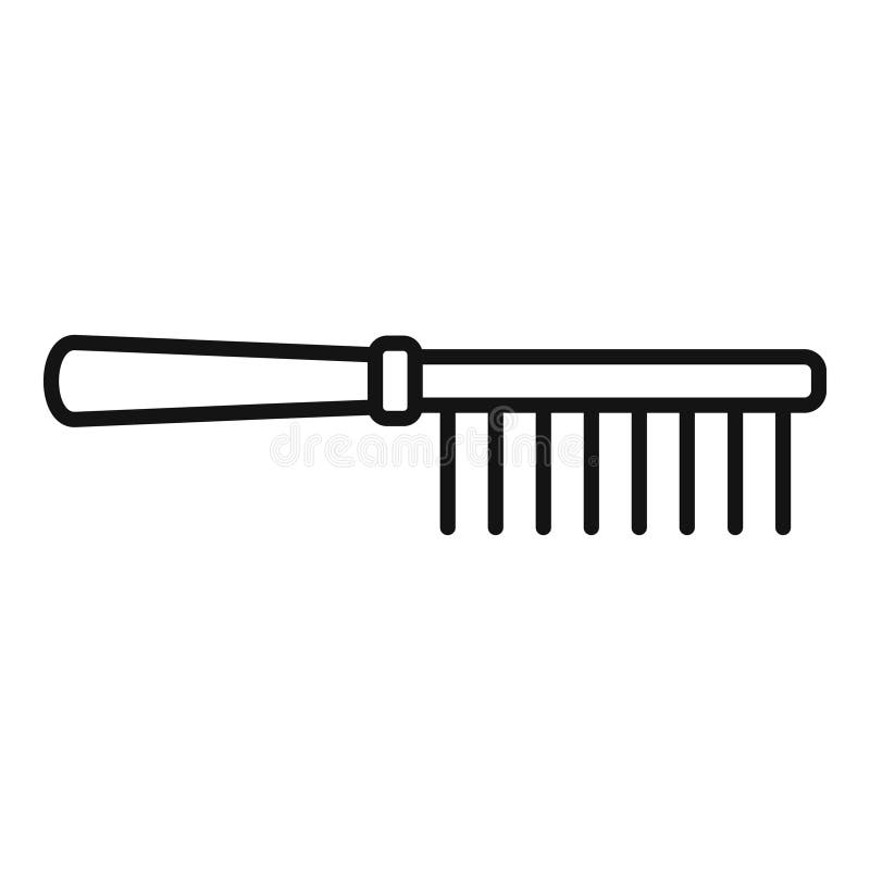 Simple Black and White Comb Illustration Stock Vector - Illustration of ...