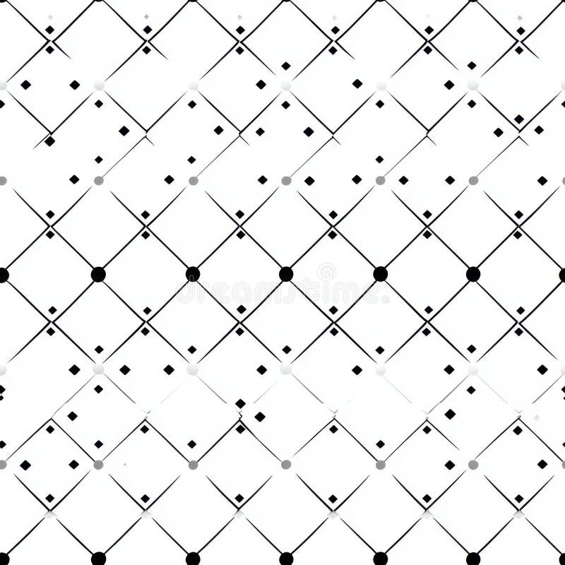 Simple Black and White Diagonal Pattern with Dashed Lines and Dots ...