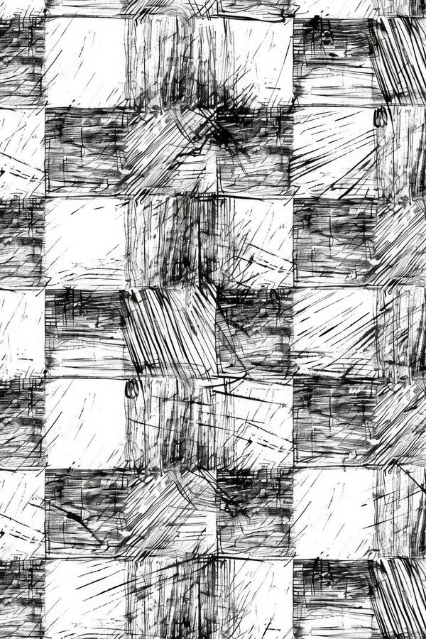A Simple Black and White Drawing of a Checkered Pattern, Suitable for ...