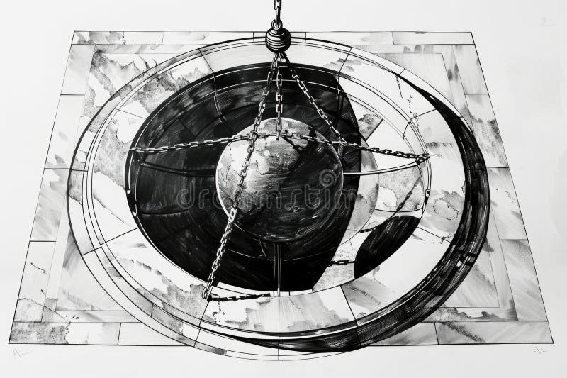 Simple Black and White Drawing of a Clock, Perfect for Time-related ...