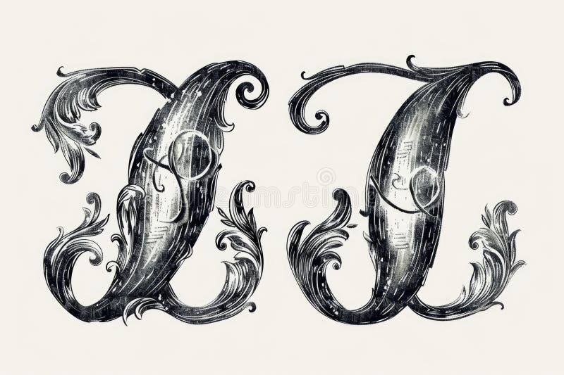 Simple Black and White Drawing of the Letter N, Suitable for ...