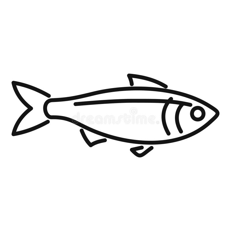 Simple Black and White Fish Swimming in Water Icon Stock Vector ...