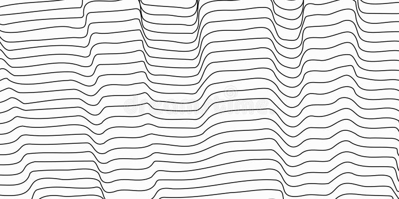 Geometric Line Art Background. Simple Black and White Motion Line Art ...
