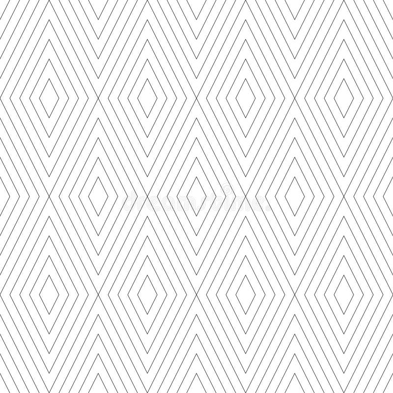Simple Black and White Geometric Pattern. Elegant Print Rhombus. Vector ...
