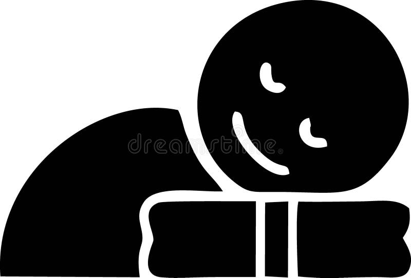 A Cartoon Character Sleeping Peacefully on a Book Stock Illustration ...