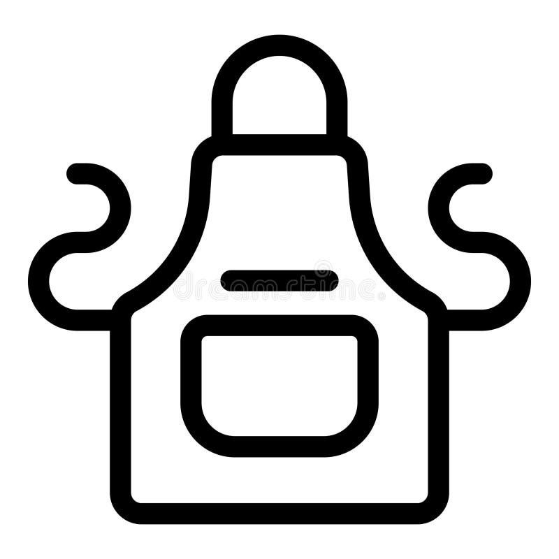 Kitchen Apron Icon Representing Cooking and Baking Stock Illustration ...