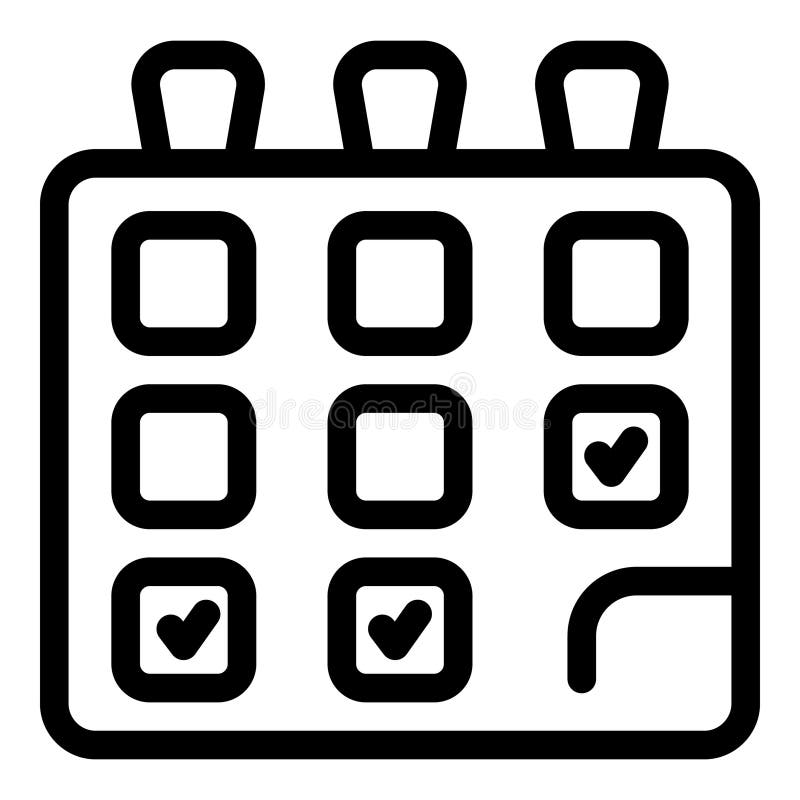 Calendar Showing Days Passing with Checked Boxes Marking Completion ...
