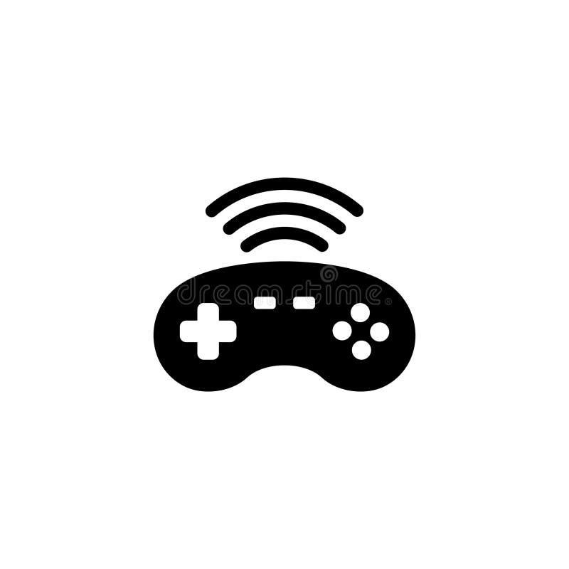 A Simple Black and White Icon Depicting a Wireless Video Game ...