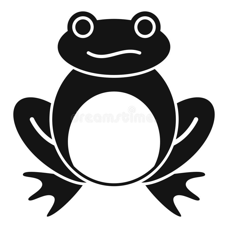 Black Frog Sitting Icon Showing Amphibian Stock Vector - Illustration ...