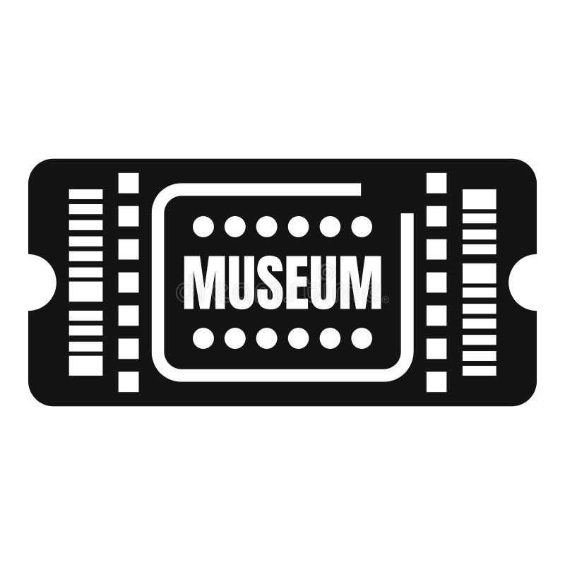 Museum Ticket Icon, Flat Style Stock Vector - Illustration of ...