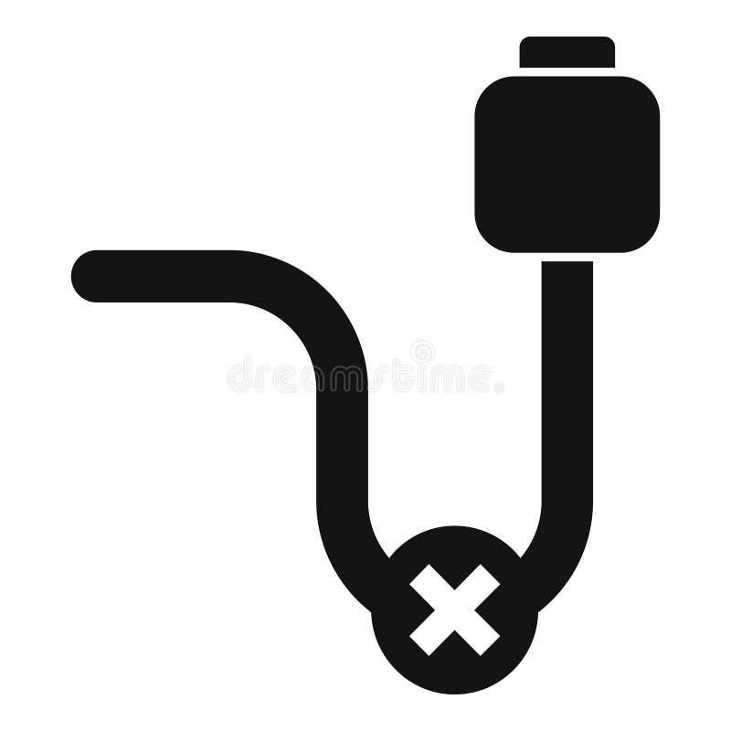 Plumbing System Icon Showing Clogged Pipe and Drain Stock Illustration ...