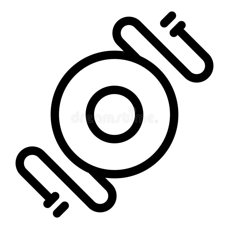 Round Handle Connecting Two Lines Forming a Strong Link Icon Stock ...