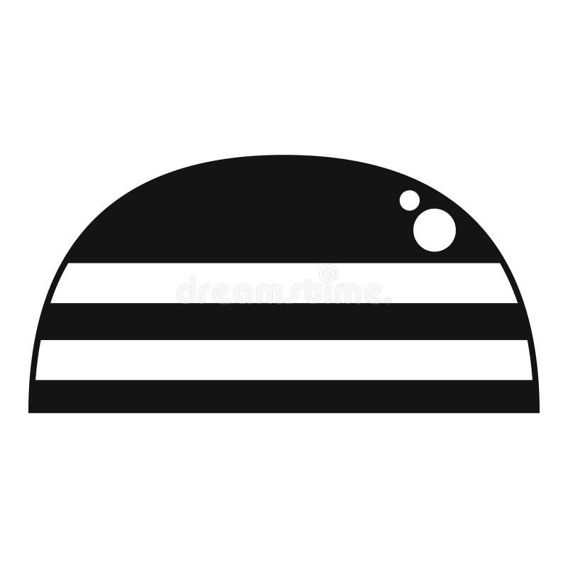 Round Semisphere Planet Icon Showing Three Atmosphere Layers Stock ...