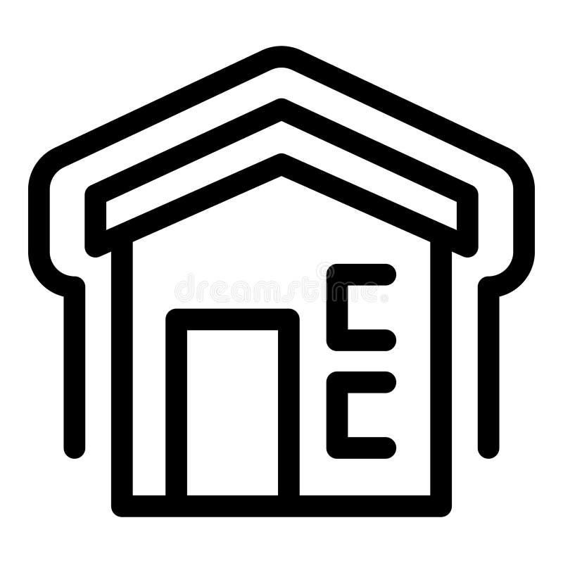 Simple Black and White Icon of a Warehouse Building for Logistics Stock ...