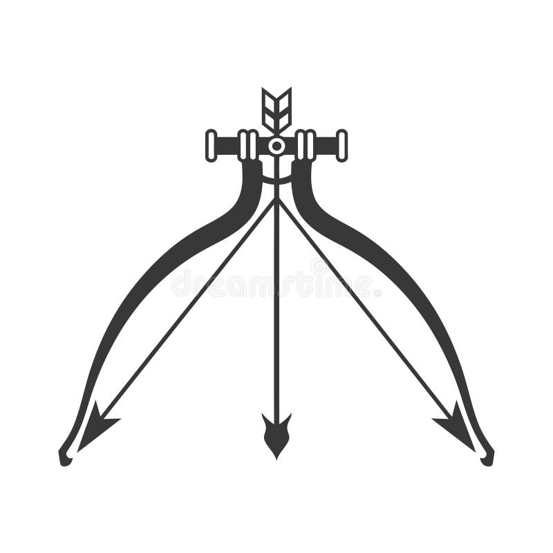 A Stylized Illustration of a Bow and Arrow Stock Vector - Illustration ...