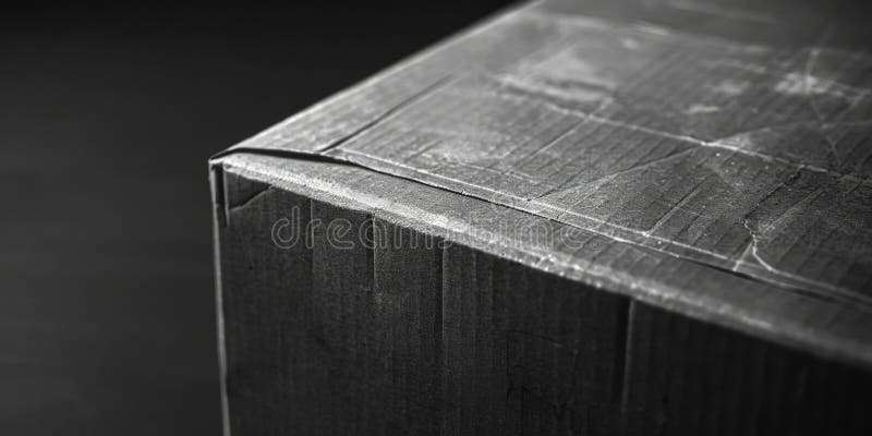 A Simple Black and White Image of a Box. Suitable for Various Design ...