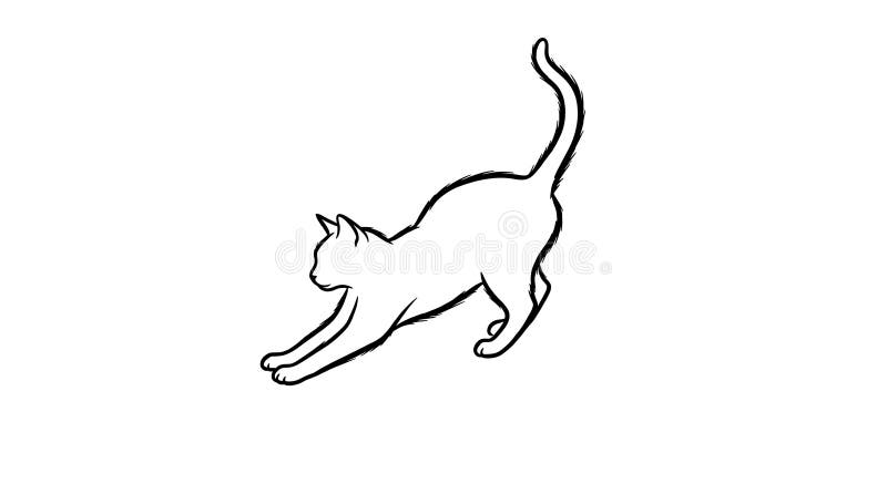 Simple White Cat Drawing Stock Illustrations – 27,117 Simple White Cat ...