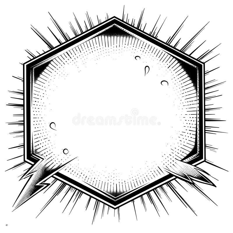 Simple Black and White Line Drawing of an Empty Speech Bubble on a ...