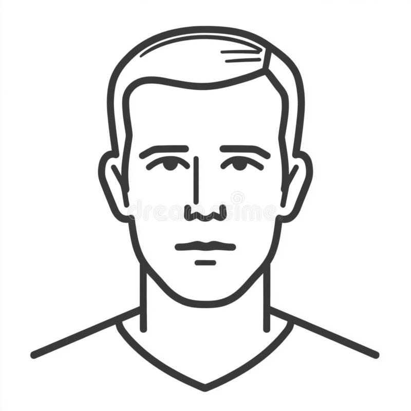 Man Face Icon stock illustration. Illustration of people - 357268486
