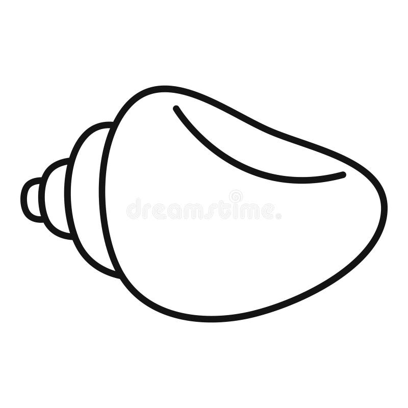 Seashell Line Icon Representing Summer and the Sea Stock Vector ...
