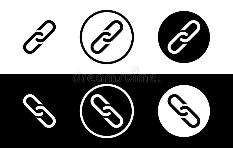 Chain Solid Icon. Link Icons in Different Variations. Stock Vector ...