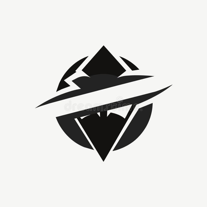 A Simple, Black and White Logo Design Featuring a Diamond Shape Created ...
