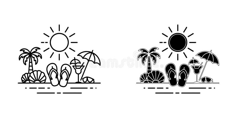 Simple Beach Scene Illustration Stock Illustrations – 2,779 Simple ...