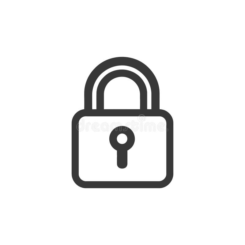 Closed Padlock Icon, Security Symbol, Privacy and Protection Stock ...