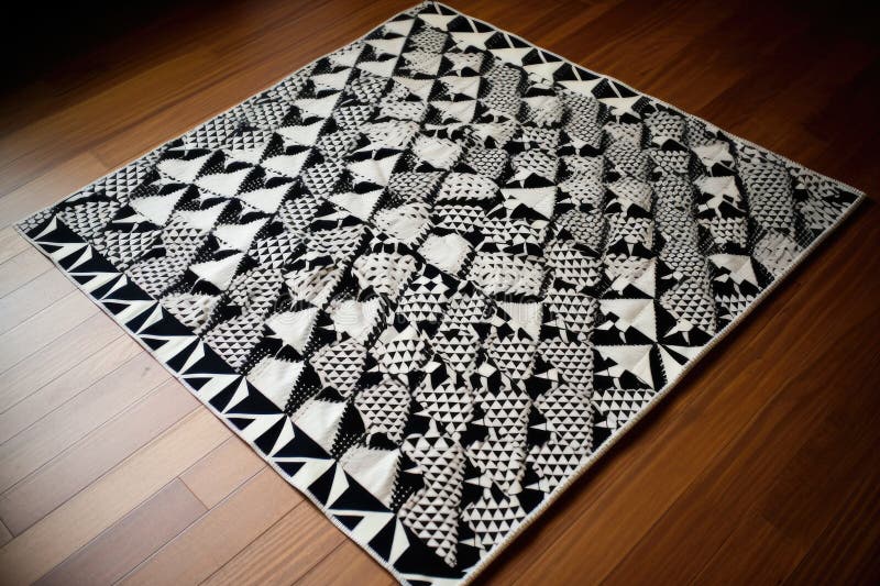 A Simple Black and White Pattern on the Mat Stock Illustration ...