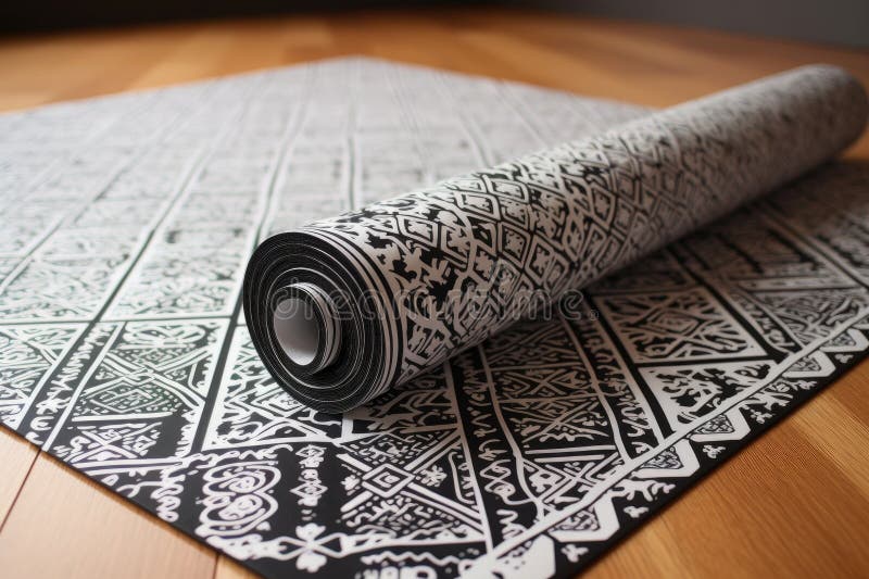 A Simple Black and White Pattern on the Mat Stock Illustration ...