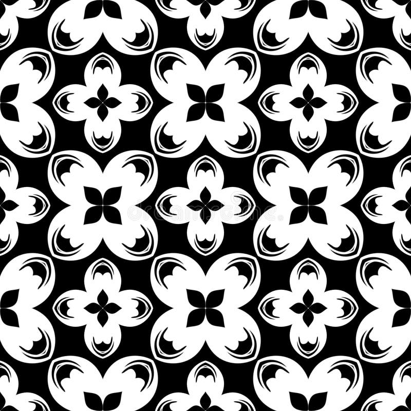Simple Black and White Pattern. Monochrome Pattern. Seamless Texture ...
