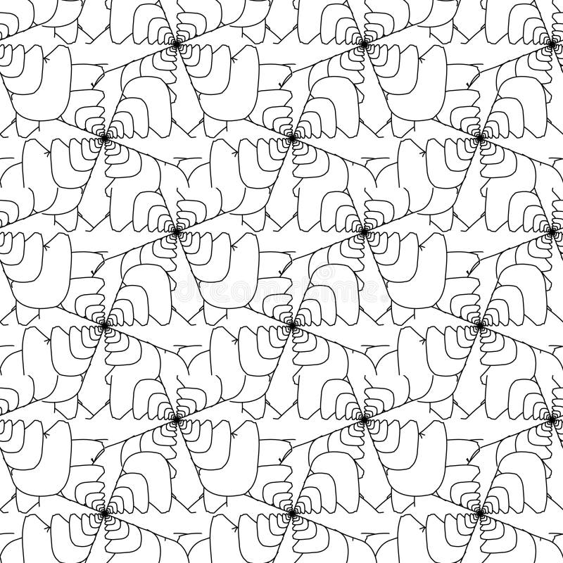 Simple Black and White Seamless Geometric Line Pattern Stock ...