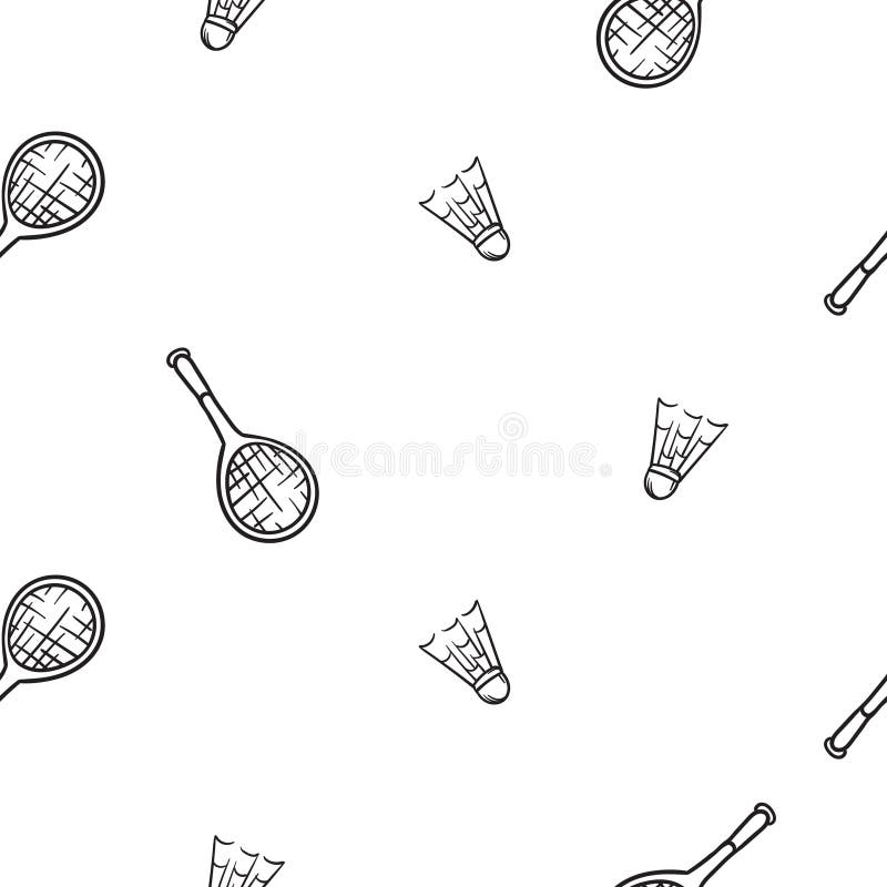 Racket and Shuttlecock. Kids Toys Theme Stock Vector - Illustration of ...