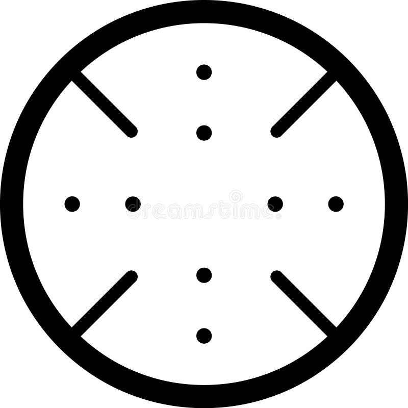 Simple Black and White Target Icon Representing Focusing and Aiming at ...