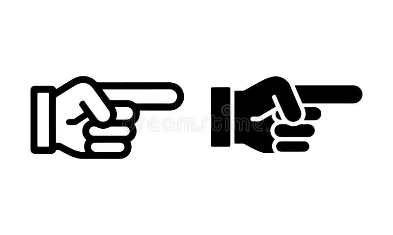 Two Hands Pointing, Vector Graphic Design Stock Vector - Illustration ...