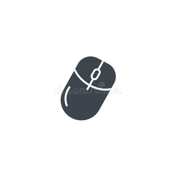 A Simple Black and White Vector Icon of a Computer Mouse. the Design ...