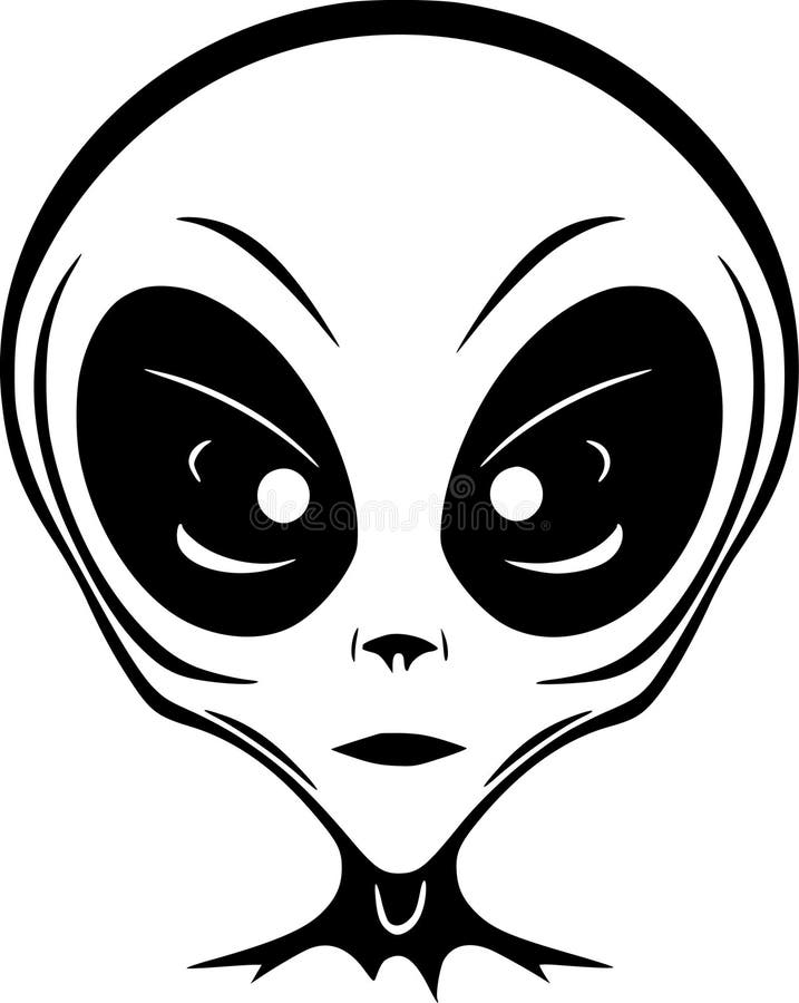 Alien - Minimalist and Simple Silhouette - Vector Illustration Stock ...
