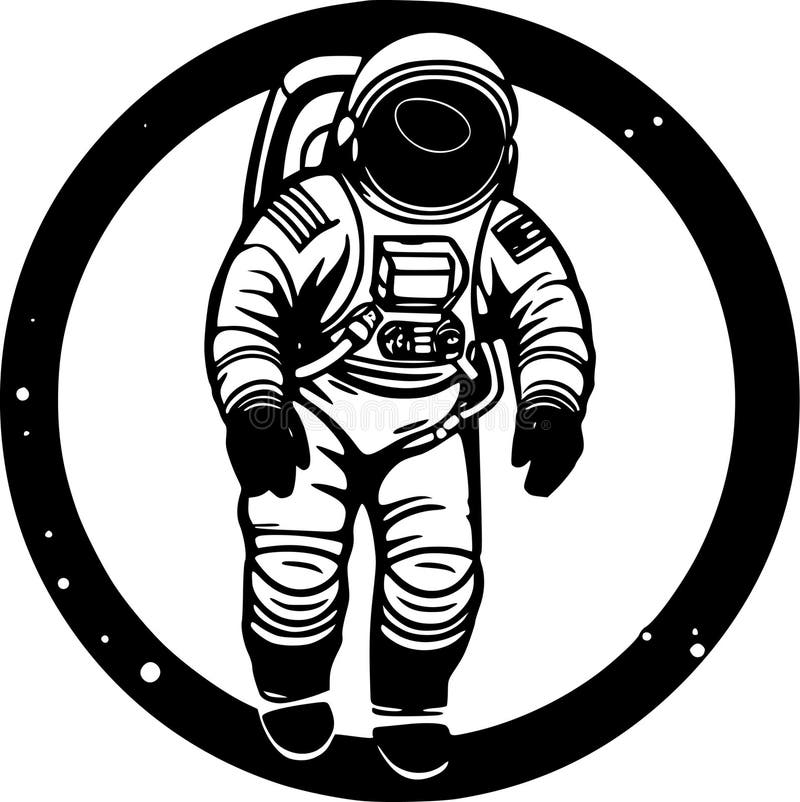 Astronaut - Minimalist and Simple Silhouette - Vector Illustration ...