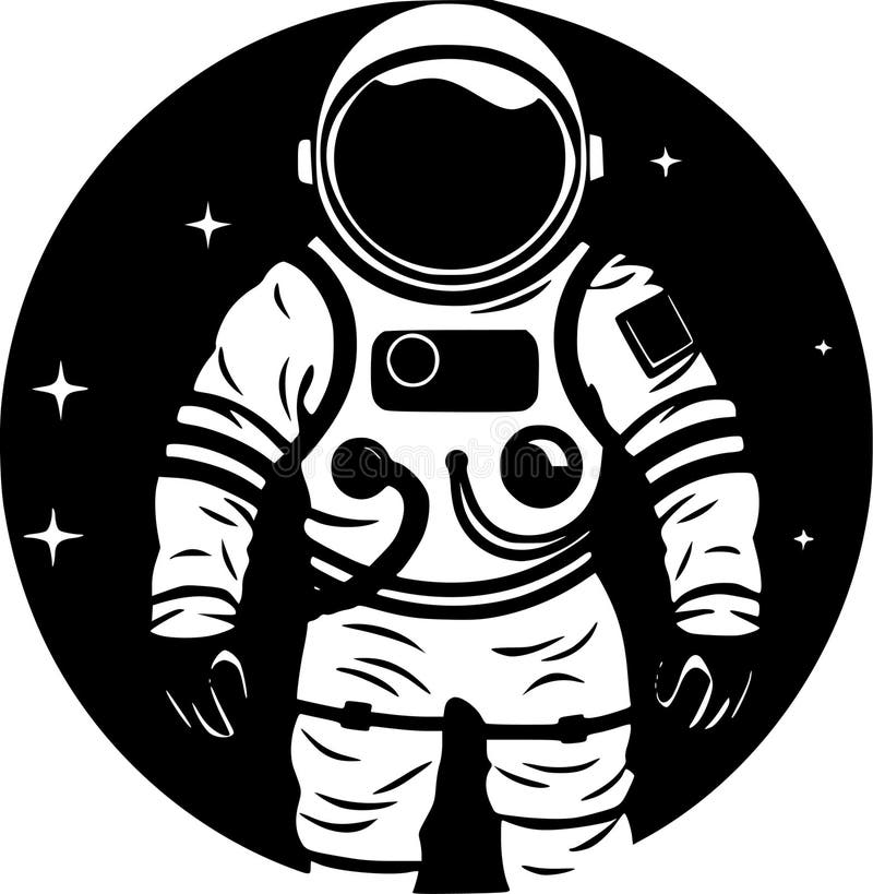Astronaut - Minimalist and Simple Silhouette - Vector Illustration ...