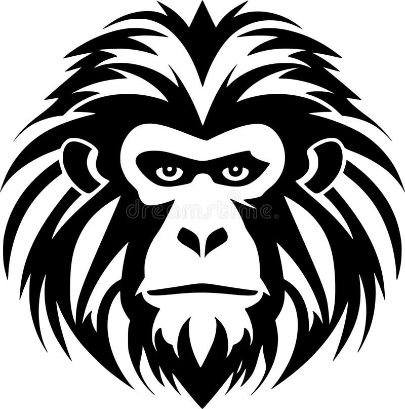 Baboon - Minimalist and Simple Silhouette - Vector Illustration Stock ...