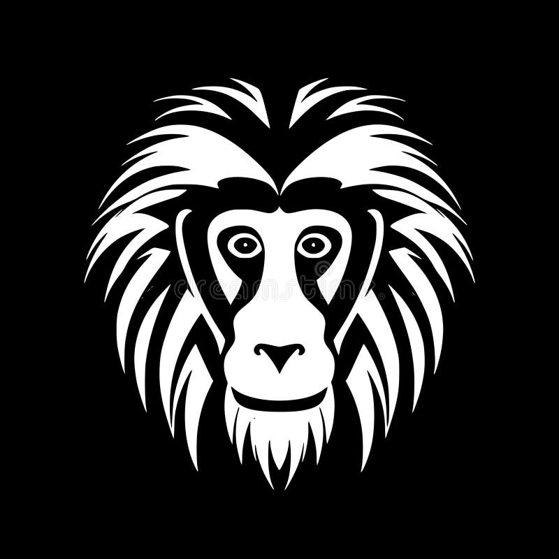 Baboon - Minimalist and Flat Logo - Vector Illustration Stock Vector ...