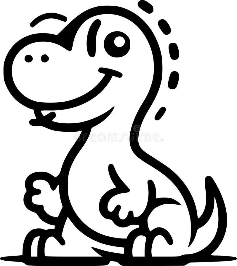 Dino - Minimalist and Simple Silhouette - Vector Illustration Stock ...