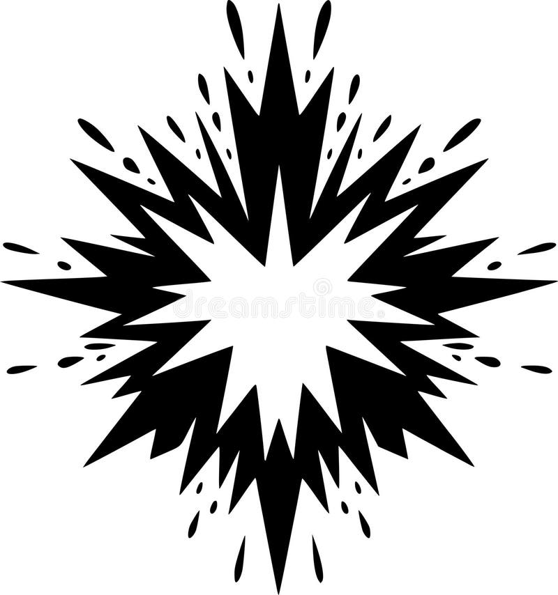 Explosion - Minimalist and Simple Silhouette - Vector Illustration ...